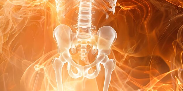 3d Medical Visualization Of Human Hip With Synovial Fluid Background Concept Medical Imaging