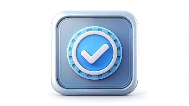 3D Neural Network Icon with QA Badge for AIenhanced QA processes Isolated vector design on white ...