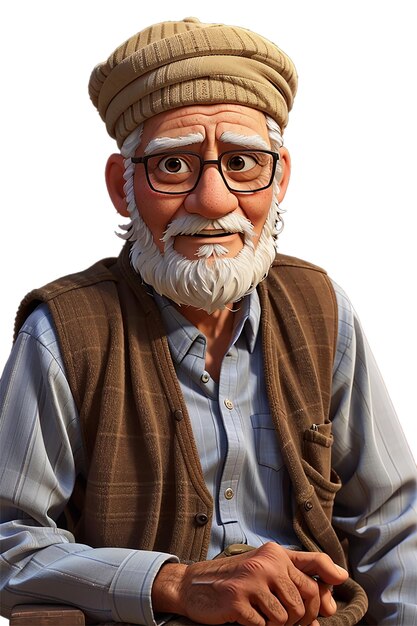 Premium Ai Image 3d Old Man 1902