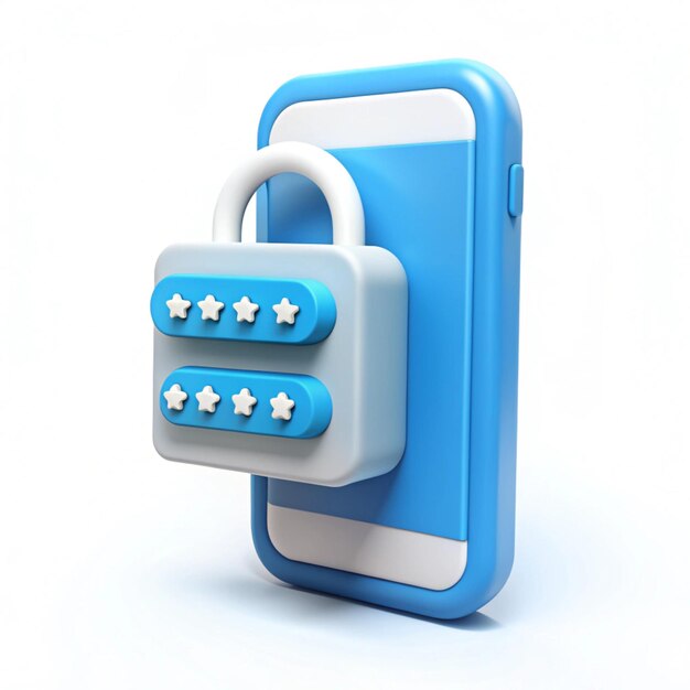 3d Pin Code To Unlock Password Screen Illustration Verification Pin Code Security Code Message