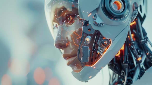 Premium Photo | A 3D render of an Artificial Intelligence Robot using ...