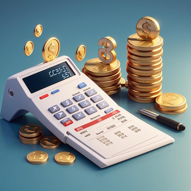 Premium AI Image | 3d render tax payment financial business concept Premium AI Image | 3d render tax payment financial business concept