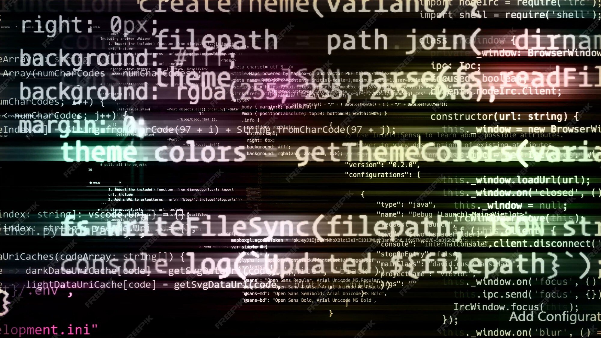 Premium Photo | 3D rendering abstract blocks of code that are in the ...