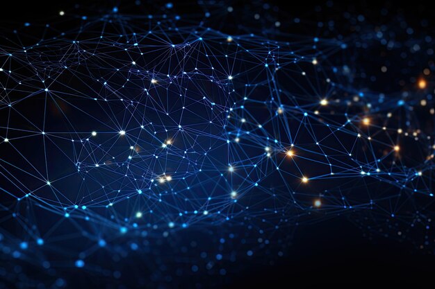 Premium AI Image | 3d rendering of abstract digital background with connecting dots and lines ...