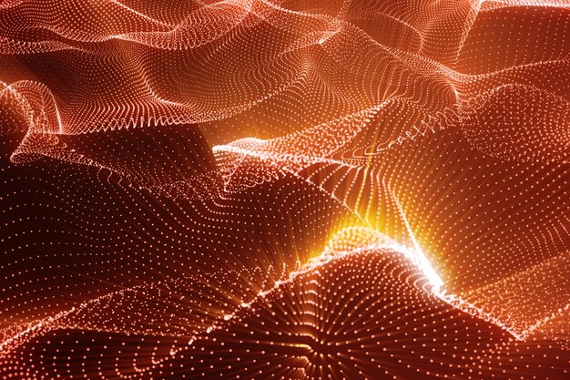 Premium Photo 3d Rendering Abstract Polygonal Low Poly Wave
