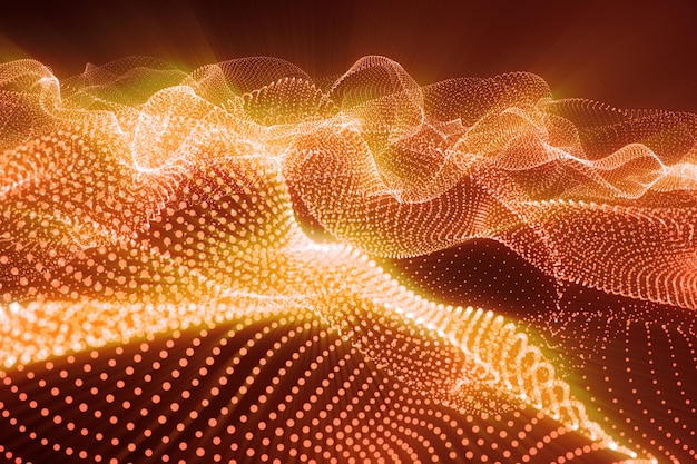 Premium Photo 3d Rendering Abstract Polygonal Low Poly Wave
