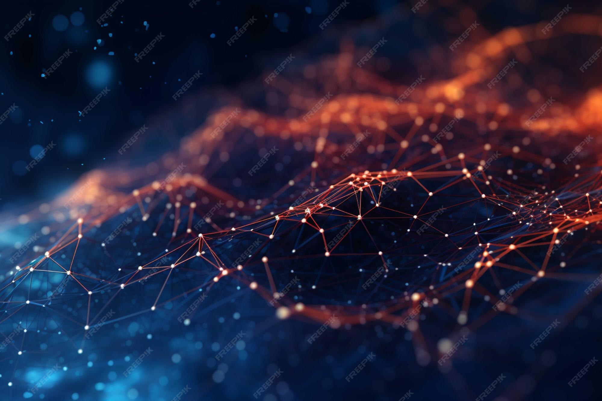 Premium Ai Image 3d Rendering Of Abstract Technology Background Network Connection Structure