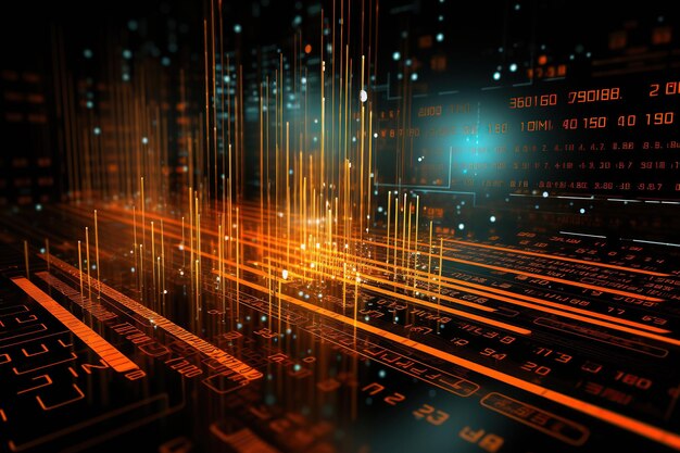 Premium Photo | 3d rendering of abstract technology background with a circuit board and binary ...