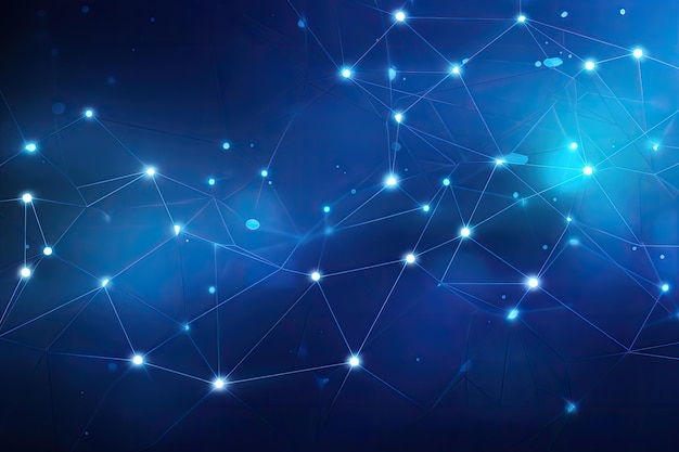 Premium Ai Image 3d Rendering Of Abstract Technology Background With Connecting Dots And Lines