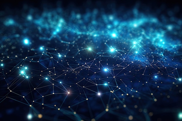 Premium Photo 3d Rendering Of Abstract Technology Digital Background With Connection Lines And