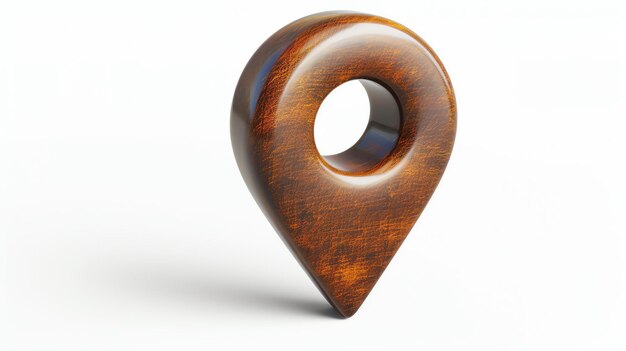 Premium Photo | A 3D rendering of a rusty metal map pointer The pointer is a simple design with ...