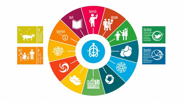 Premium Ai Image 3d Rendering Sustainable Development Wheel