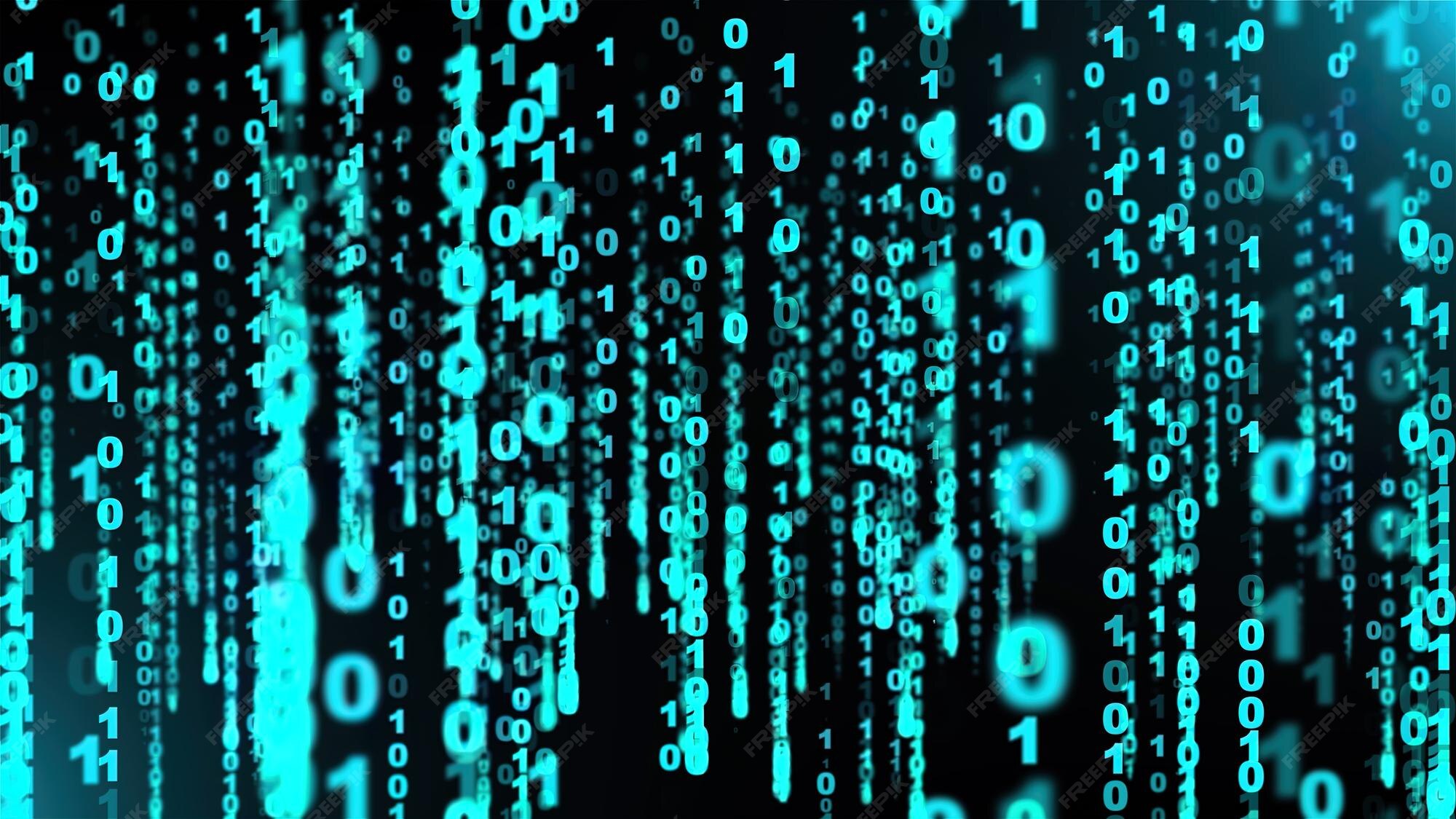 Premium Photo | 3d rendering of web background with matrix data programming code with numbers ...