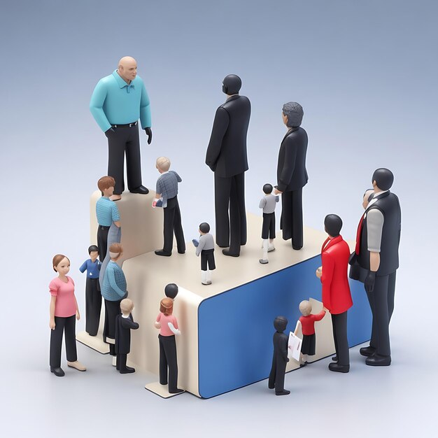 Premium AI Image | 3d small people statistics improvement Premium AI Image | 3d small people statistics improvement