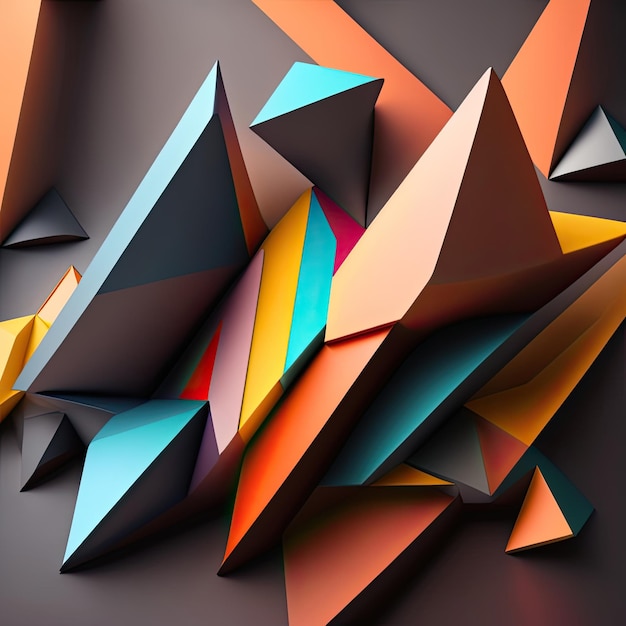 Premium AI Image | 3D Triangular Shapes Background Premium AI Image | 3D Triangular Shapes Background