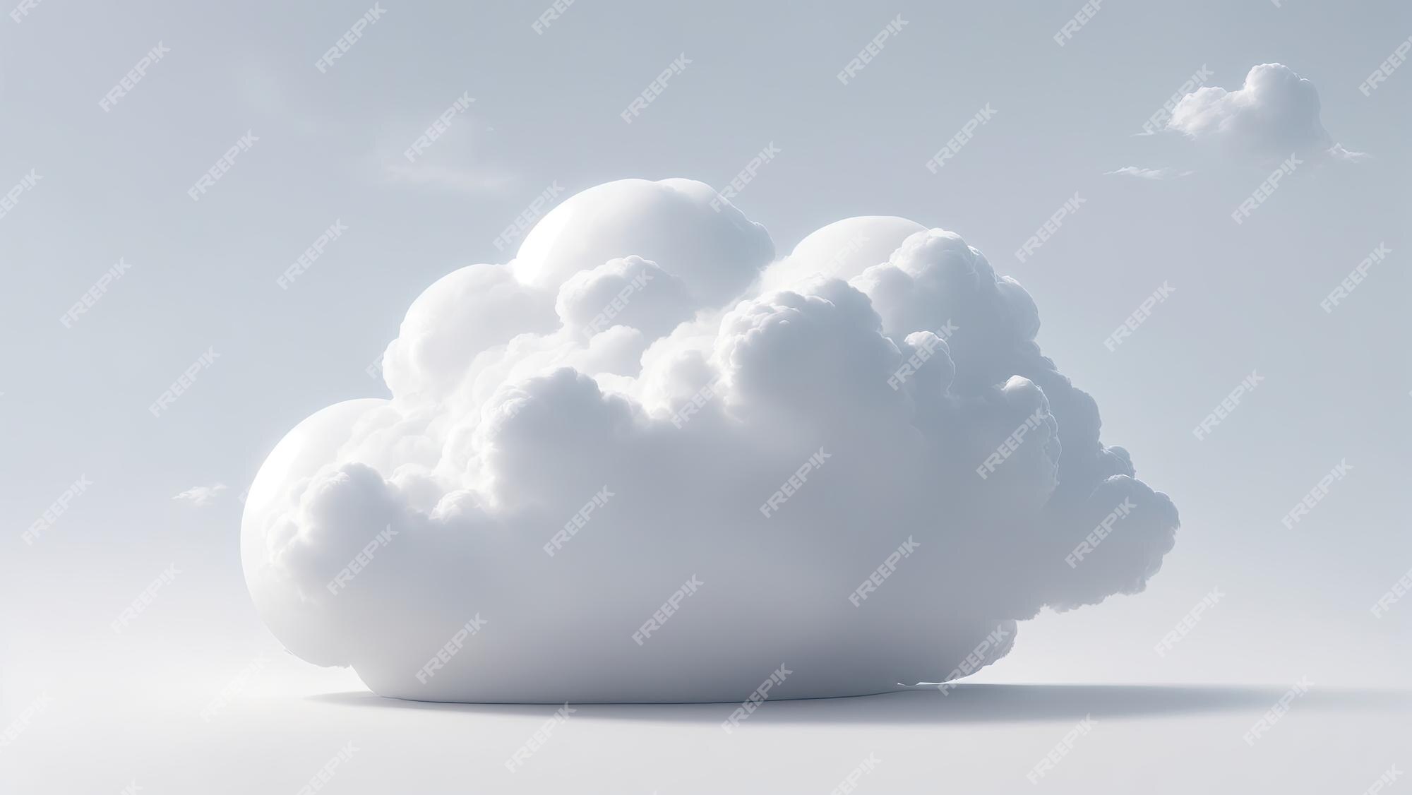 Premium Photo | 3D White Cloud Isolated on White Background Premium Photo | 3D White Cloud Isolated on White Background