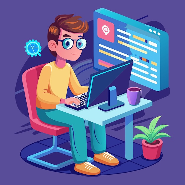 21000 Computer Programmer Character Pictures