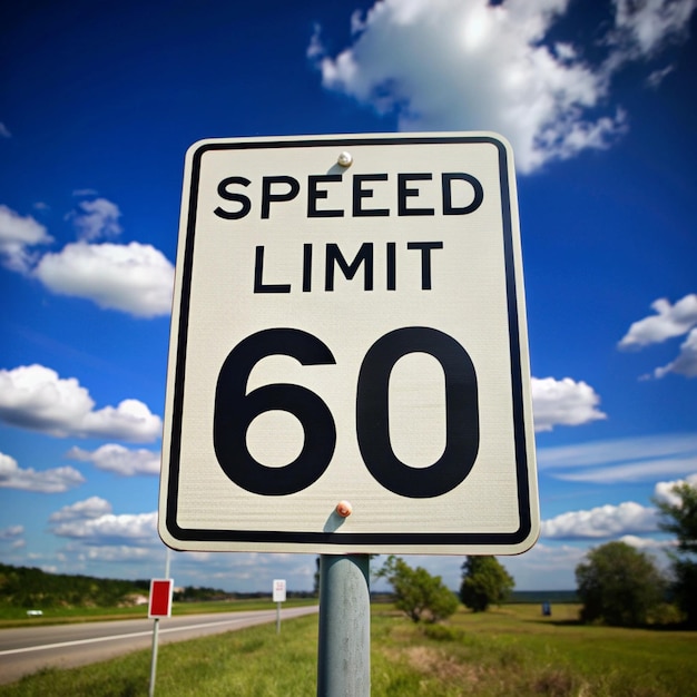 A 60 mph speed limit sign | Premium AI-generated image A 60 mph speed limit sign | Premium AI-generated image