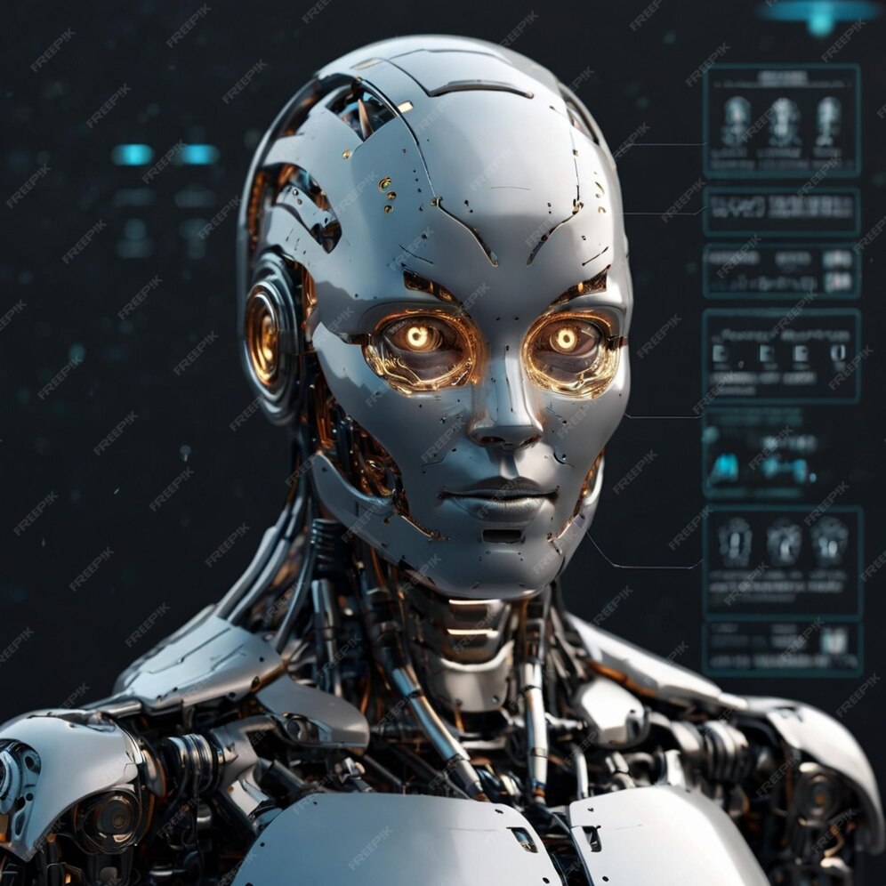 An Abstract 3D Background of AI Front View Robot | Premium AI-generated ... An Abstract 3D Background of AI Front View Robot | Premium AI-generated ...