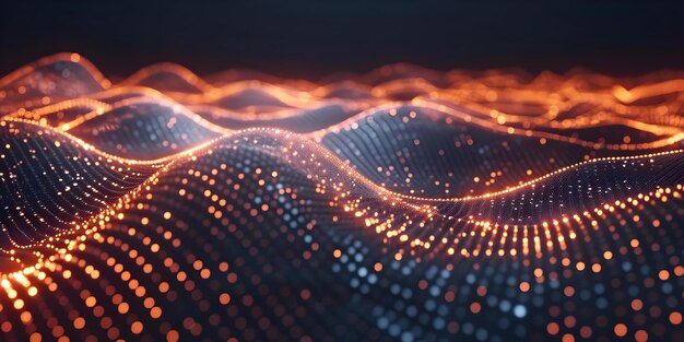 Premium Photo | Abstract 3D rendering of digital particles forming a network connection ...