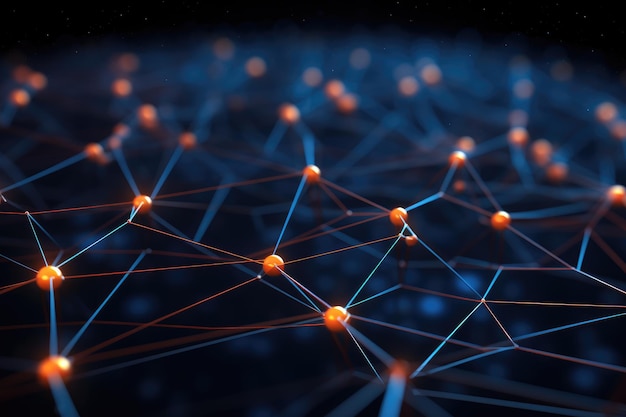 Premium Ai Image Abstract 3d Rendering Of Network Connection Structure Futuristic Background