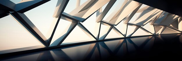 Premium Photo Abstract Architectural Shadows Creating Geometric Patterns And Forms Adding A