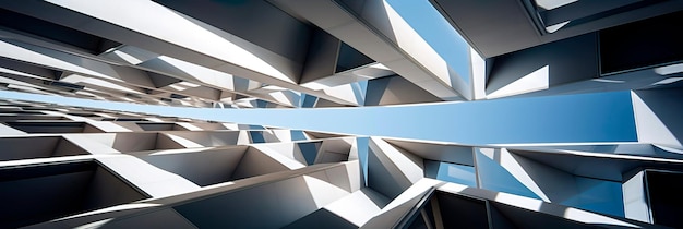 Premium Photo Abstract Architectural Shadows Creating Geometric Patterns And Forms Adding A