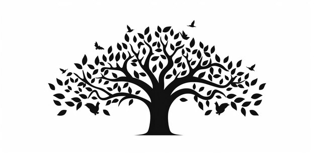 Premium Photo | Abstract Art Tree Silhouette Symbolizing Buddhas ... Premium Photo | Abstract Art Tree Silhouette Symbolizing Buddhas ...