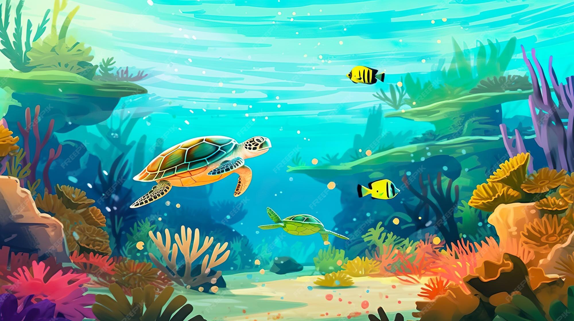 Premium Photo Abstract Background Sea Turtle A Striking Banner Design Featuring An Intricately