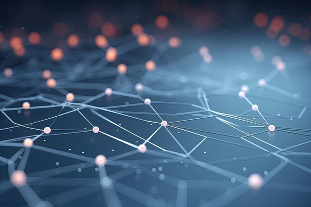 Premium AI Image | Abstract background with connecting dots and lines Network concept 3D ...