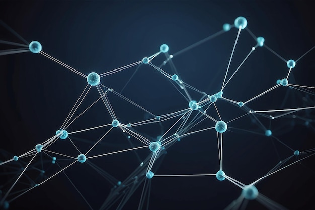 Premium Photo Abstract Background With Connecting Dots And Lines Network Connection Structure