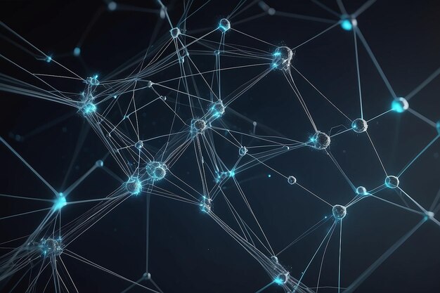 Premium Photo | Abstract background with connecting dots and lines Network connection structure ...