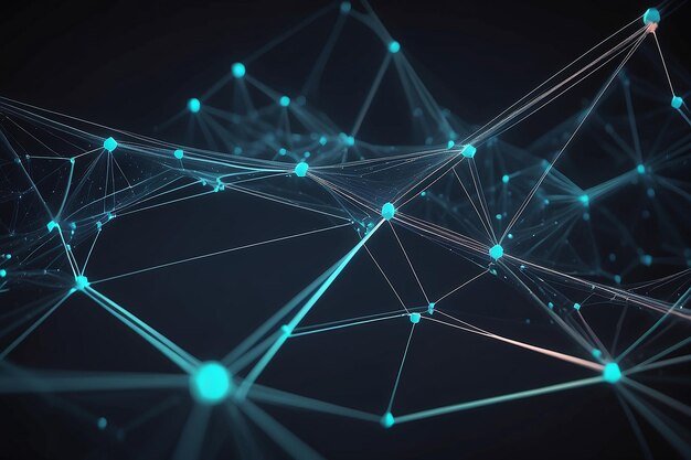 Premium Photo | Abstract background with connecting dots and lines Network connection structure ...