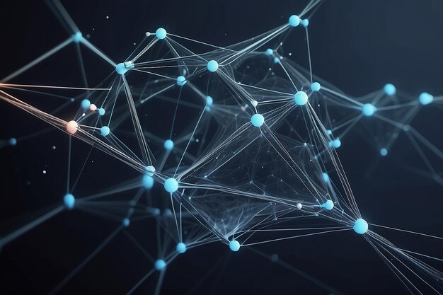 Premium Photo | Abstract background with connecting dots and lines Network connection structure ...