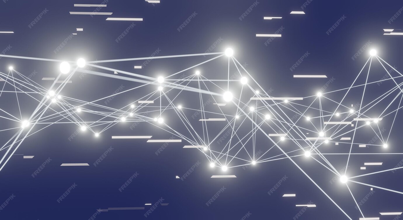 Premium Photo | Abstract blue plexus background connection lines and dots for tech science ...