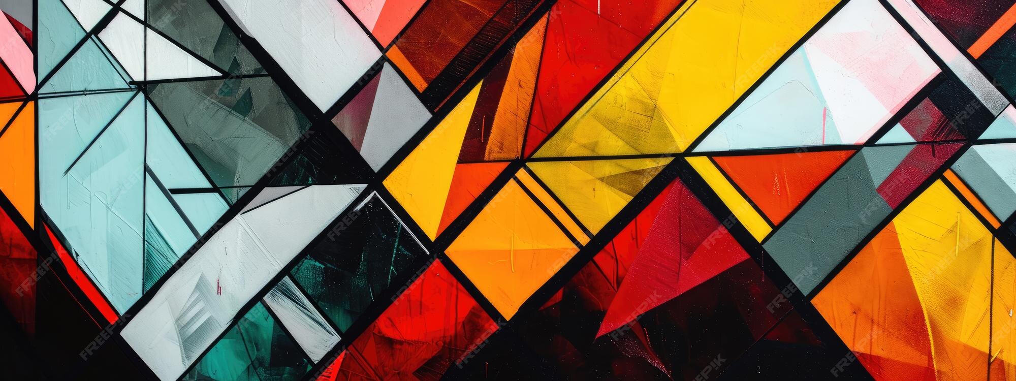 Premium Photo | Abstract canvas with geometric patterns with a bright ...