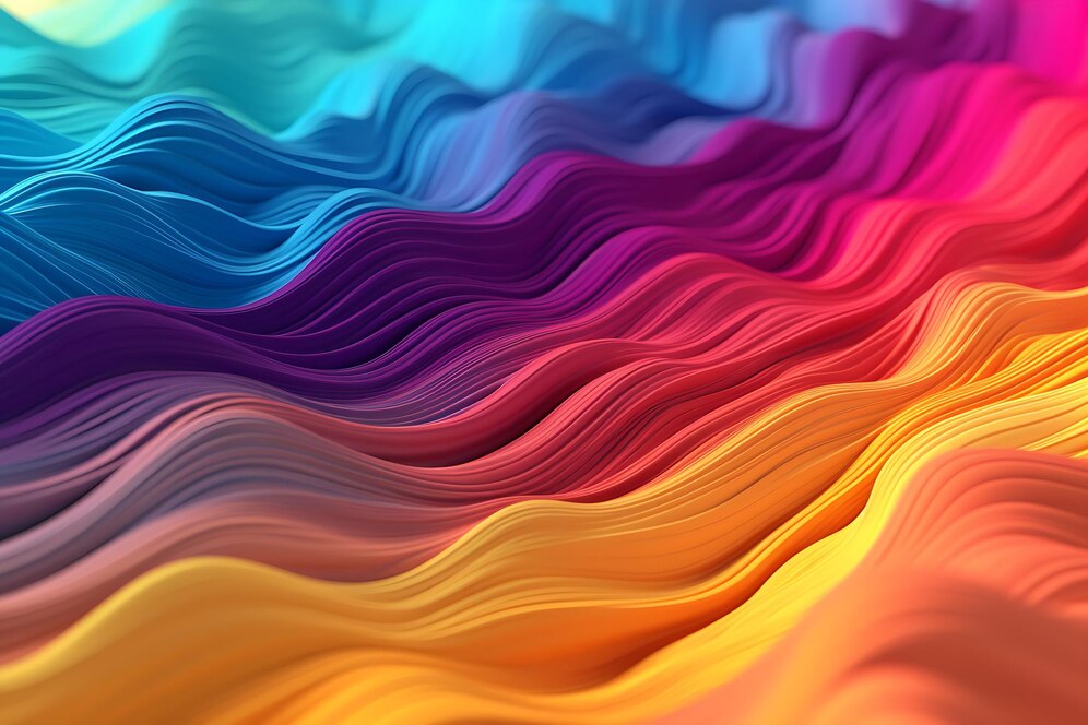 Premium Ai Image Abstract Color Waves Texture Background