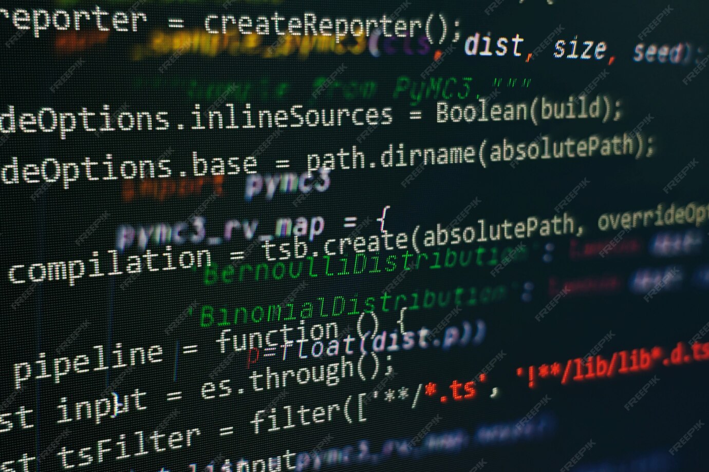 Premium Photo | Abstract computer script code. programming code screen ...