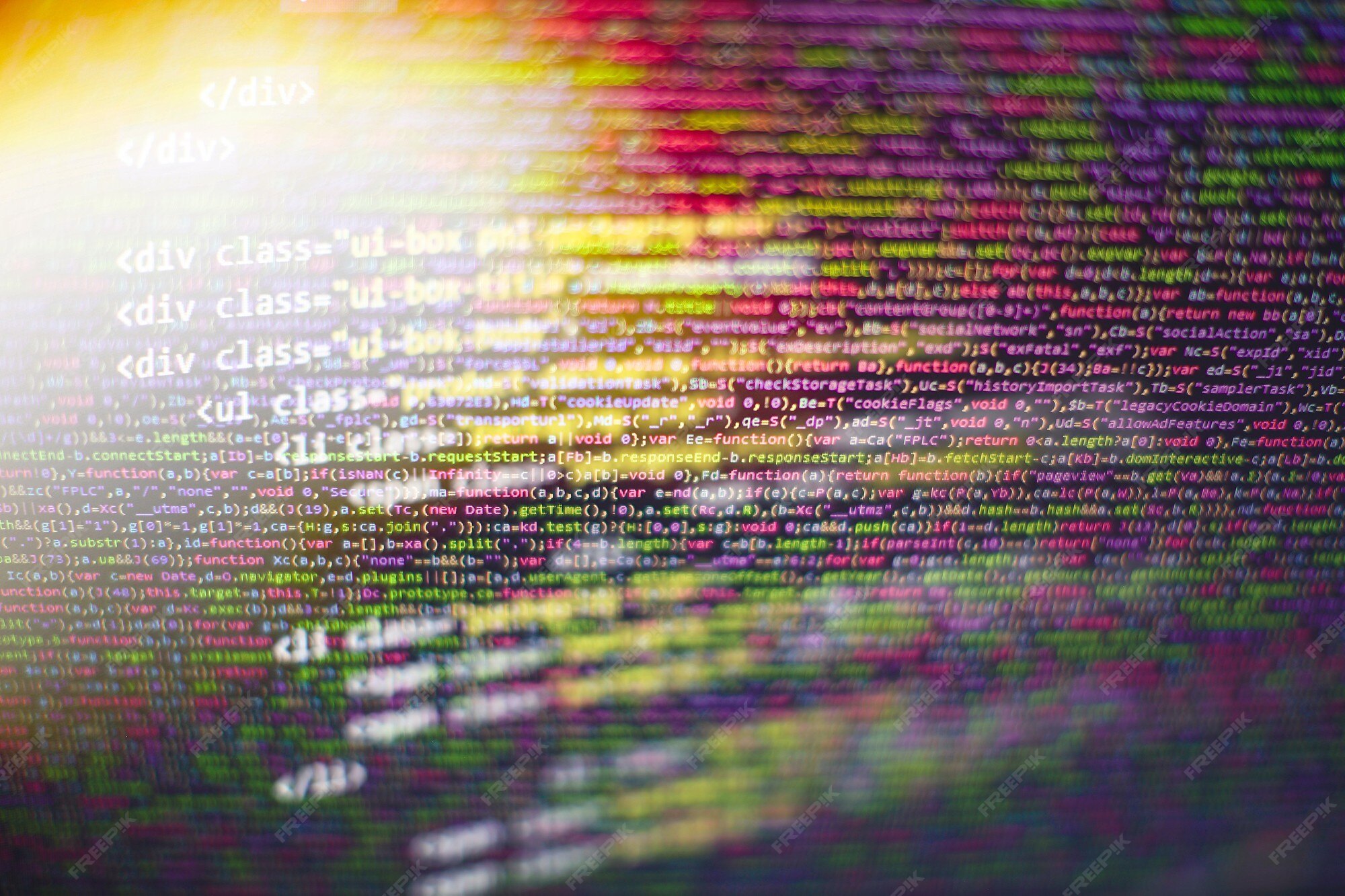 Premium Photo | Abstract computer script code. programming code screen ...