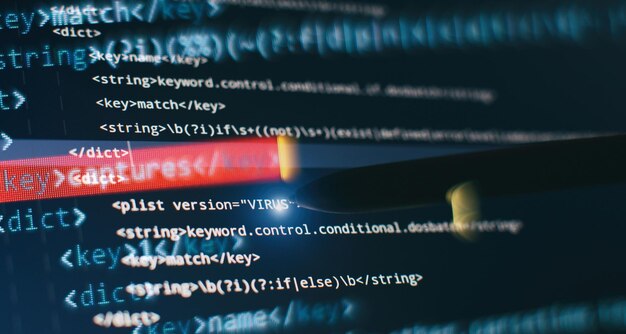 Premium Photo | Software developer programming code abstract computer ...