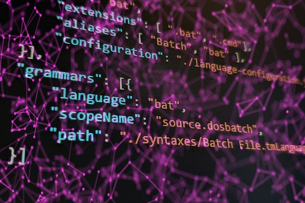 Premium Photo Abstract Computer Script Code Programming Code Screen Of Software Developer