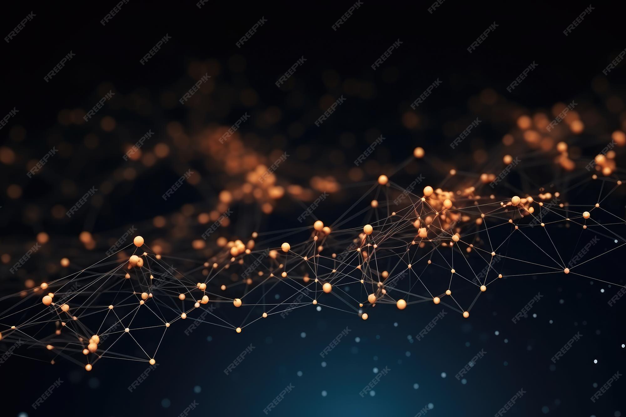 Premium AI Image | Abstract connection structure Network connection structure with dots and ...