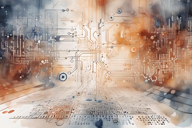 Premium Photo | An abstract digital background with binary code and AI ...