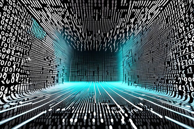 Premium Photo | An abstract digital background with binary code and AI ...