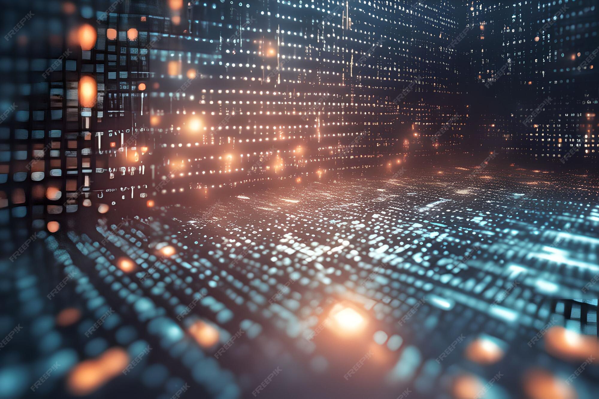 Premium Photo | An abstract digital background with binary code and AI algorithms running in the ...