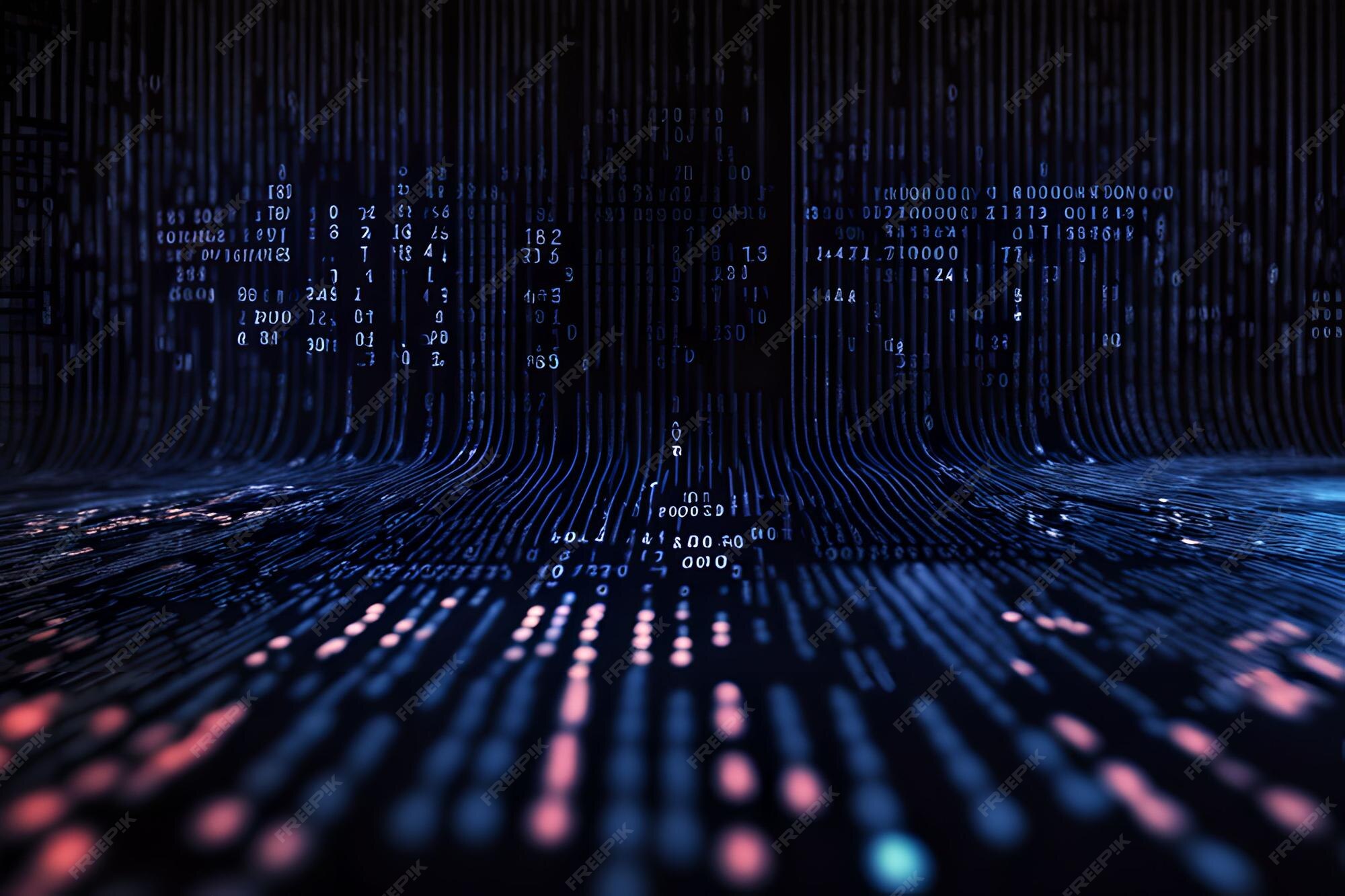 Premium Photo | An abstract digital background with binary code and AI algorithms running in the ...