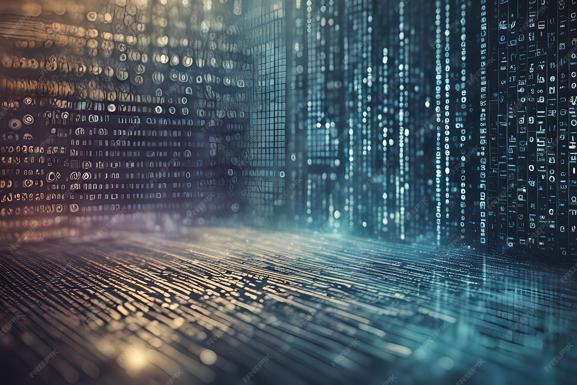 Premium Photo | An abstract digital background with binary code and AI algorithms running in the ...