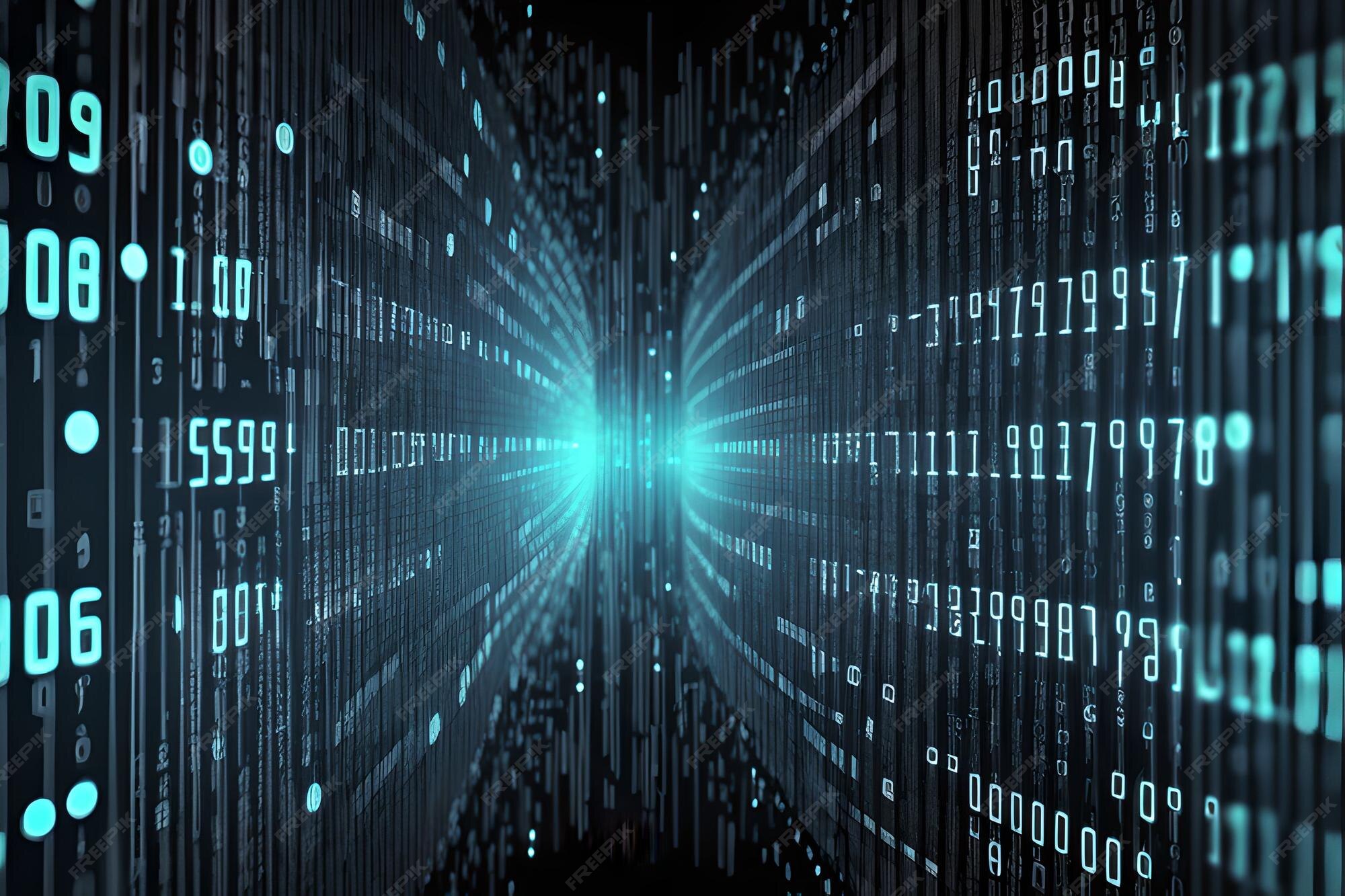 Premium Photo | An abstract digital background with binary code and AI algorithms running in the ...