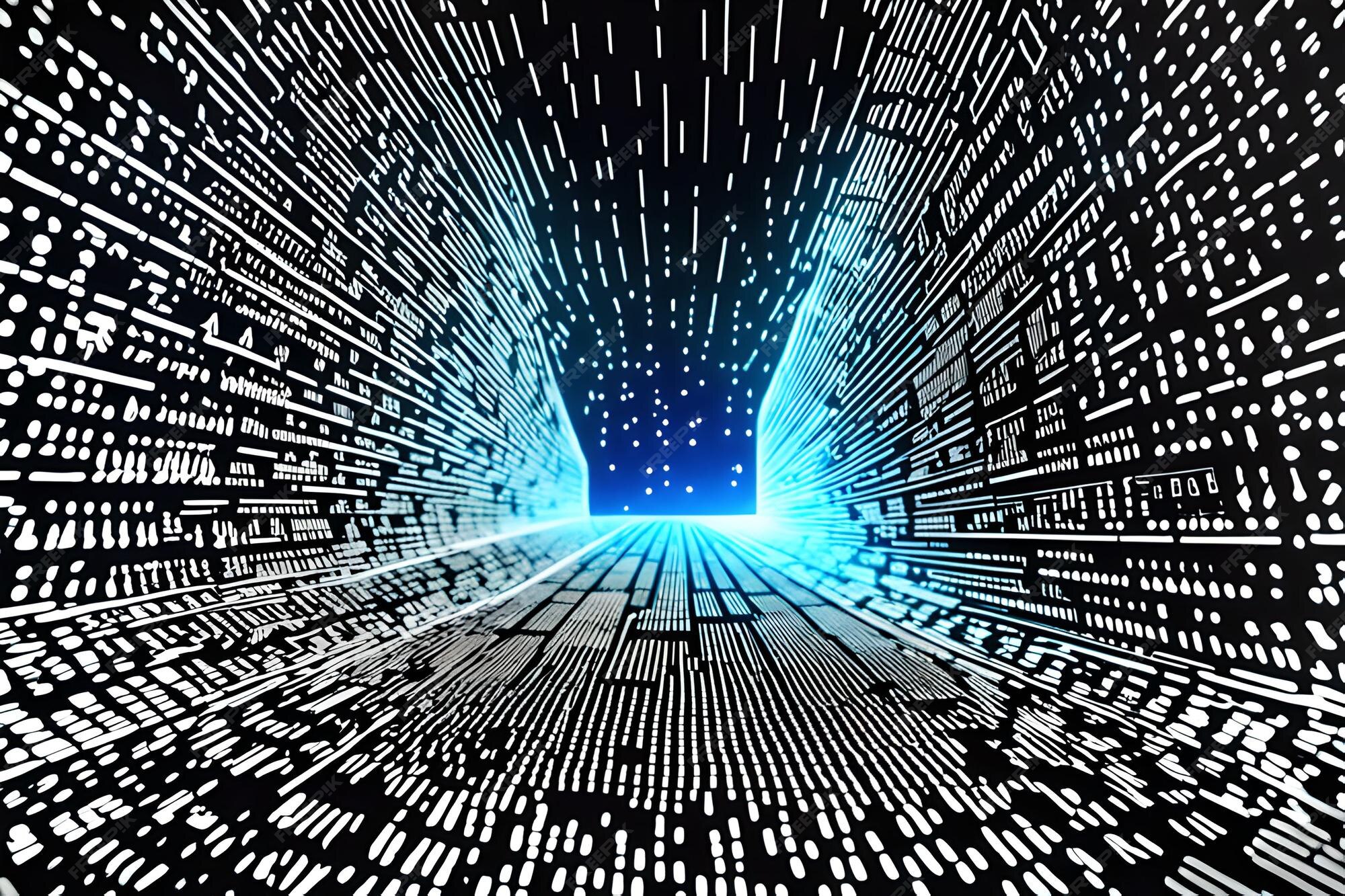 Premium Photo | An abstract digital background with binary code and AI algorithms running in the ...