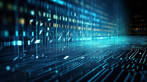 Premium Photo | An abstract digital background with binary code and AI ...